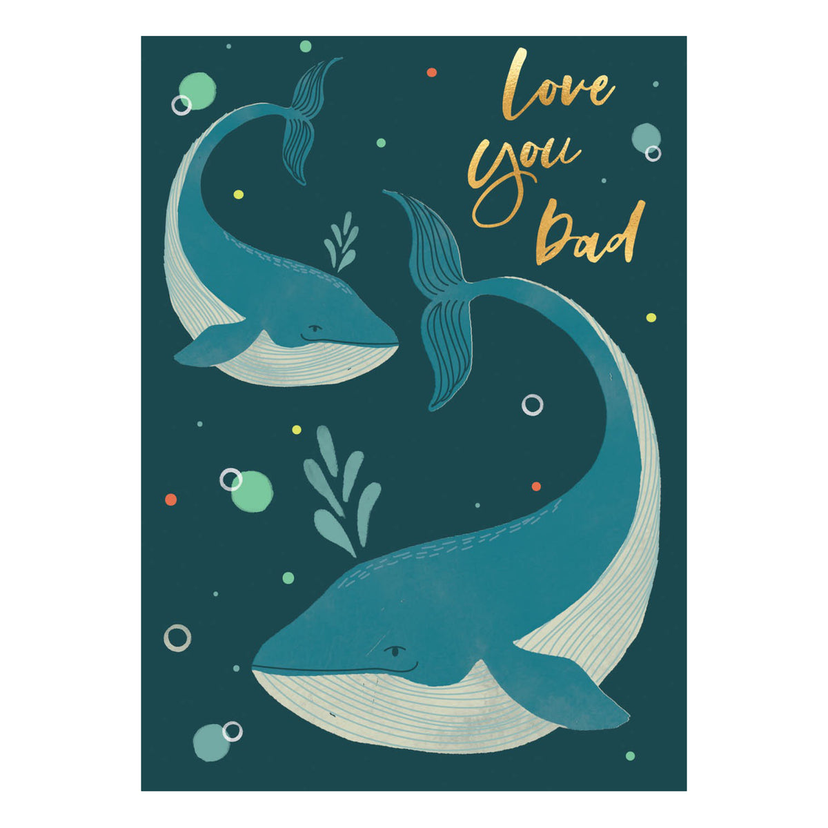 Love You Dad Whales Card | Laura Darrington – Outer Layer