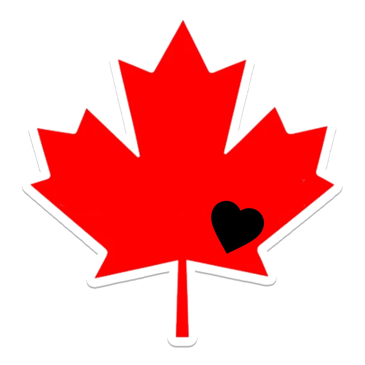 Maple Leaf Heart Canada Sticker | Rebel and Siren – Outer Layer