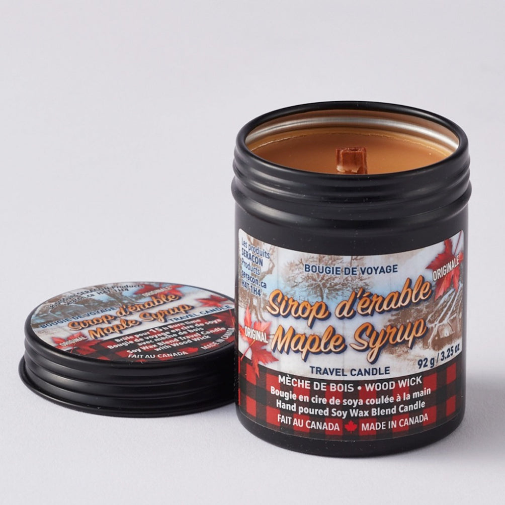 Maple Syrup Small Travel Tin Black Wood Wick | Seracon – Outer Layer