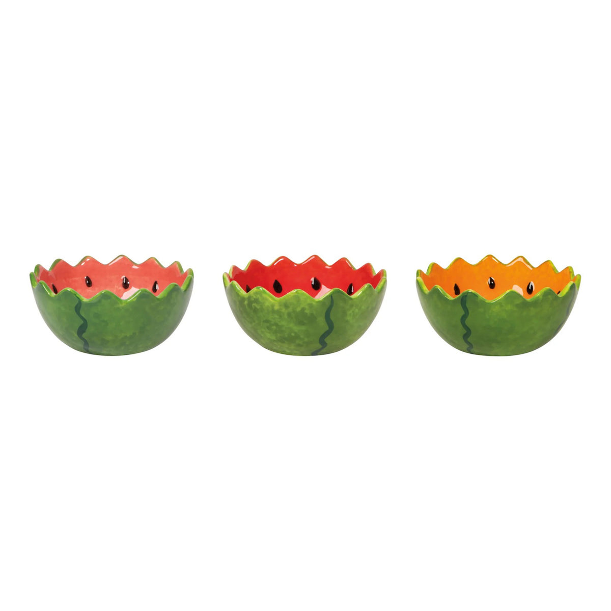 Melon Pop Shaped Bowls Set of 3 | Danica – Outer Layer