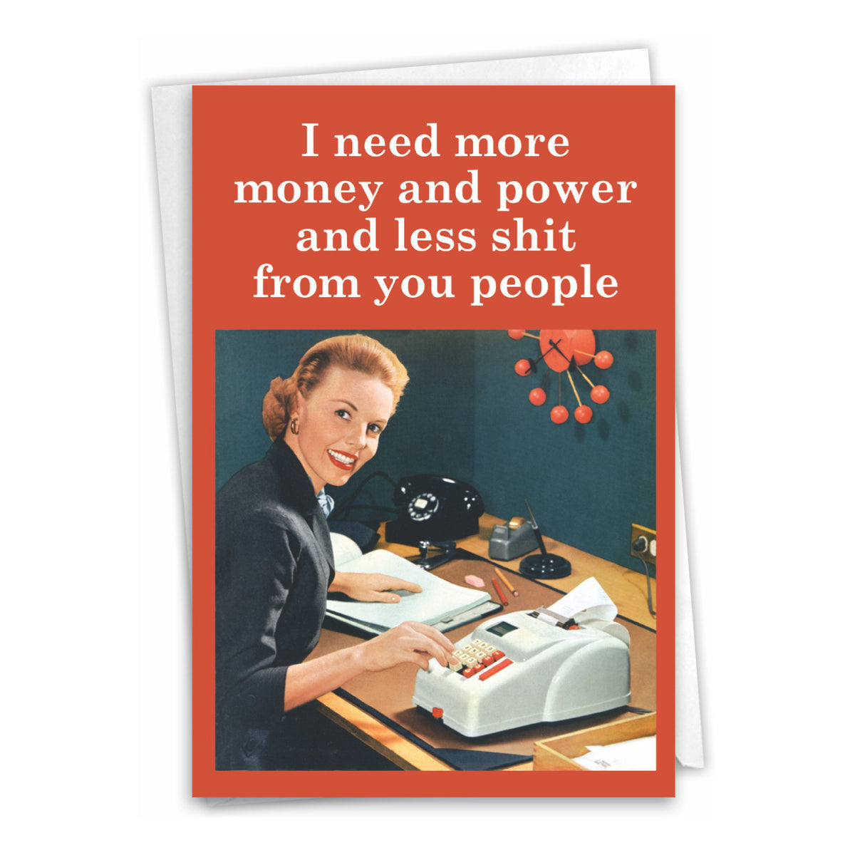 More Money And Power Birthday Card | Nobleworks – Outer Layer