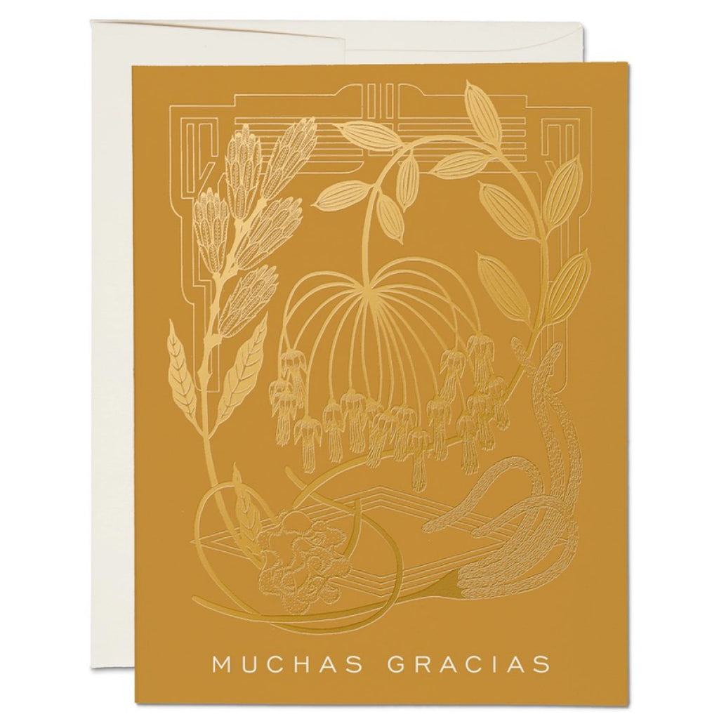Mustard Thank You Card | Red Cap Cards – Outer Layer