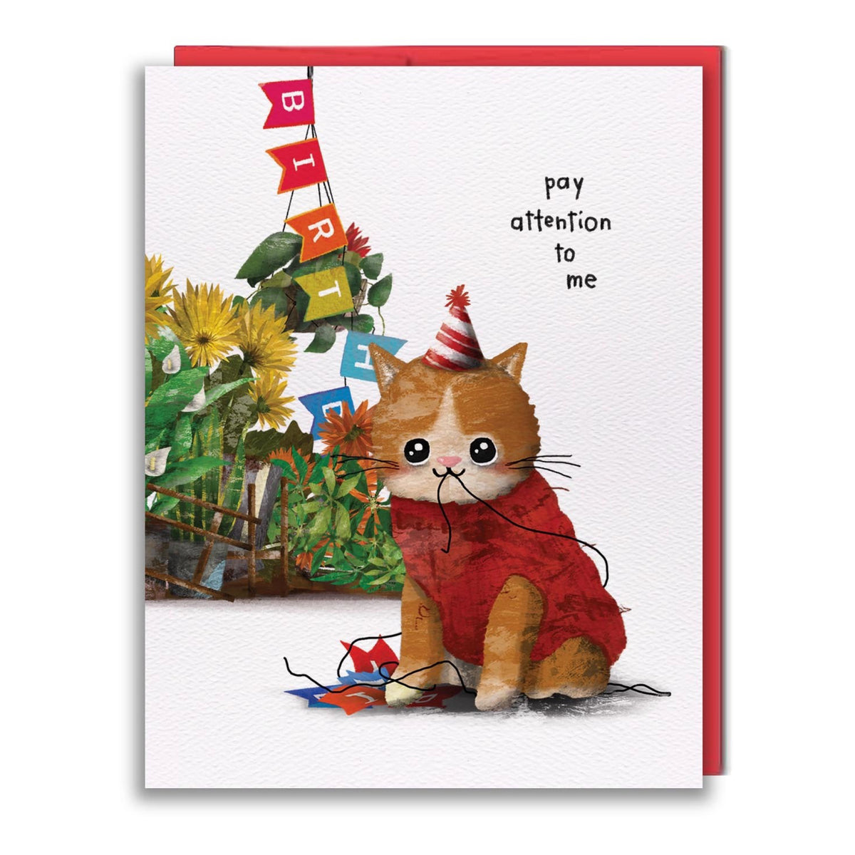 Needy Cat Birthday Card | Studio Vcky – Outer Layer