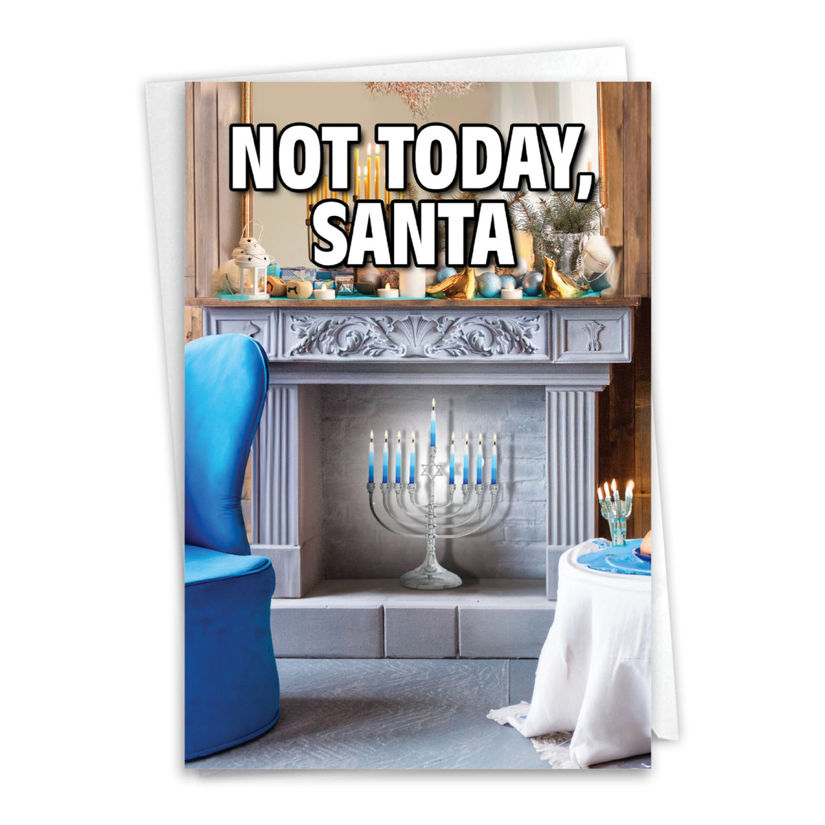 Not Today Santa Chanukah Card | Nobleworks – Outer Layer
