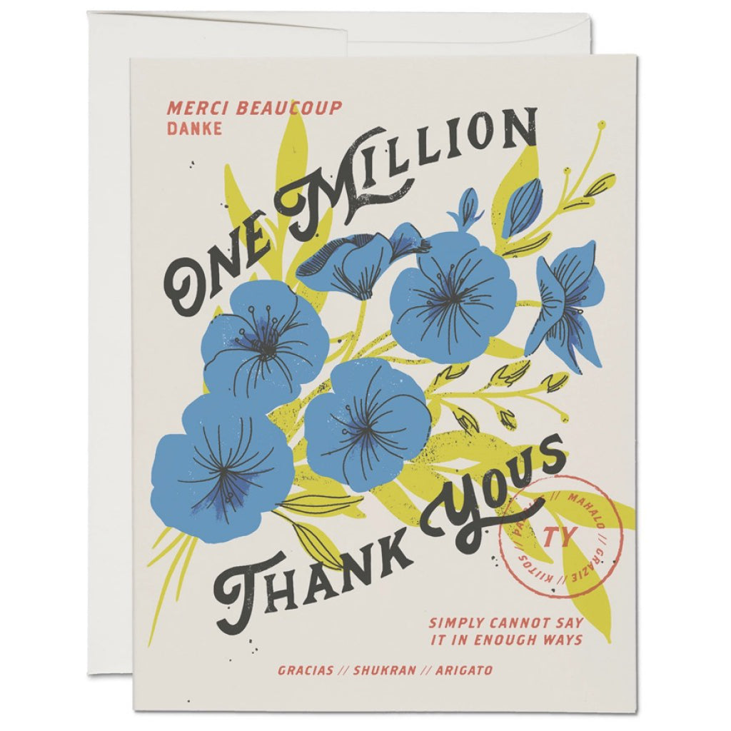 One Million Thank You Card | Red Cap Cards – Outer Layer