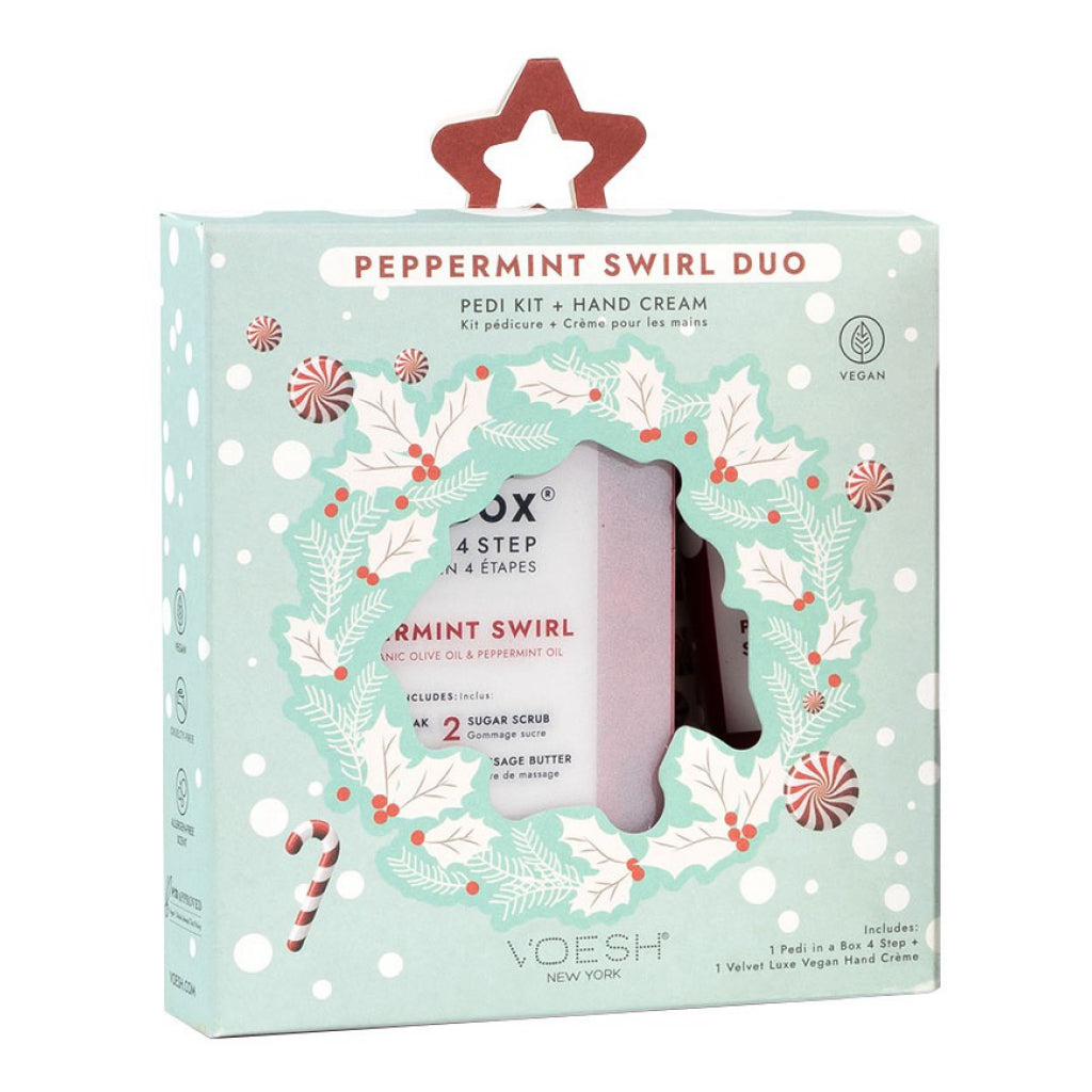 Peppermint Swirl Duo With Nail Stickers | Voesh – Outer Layer