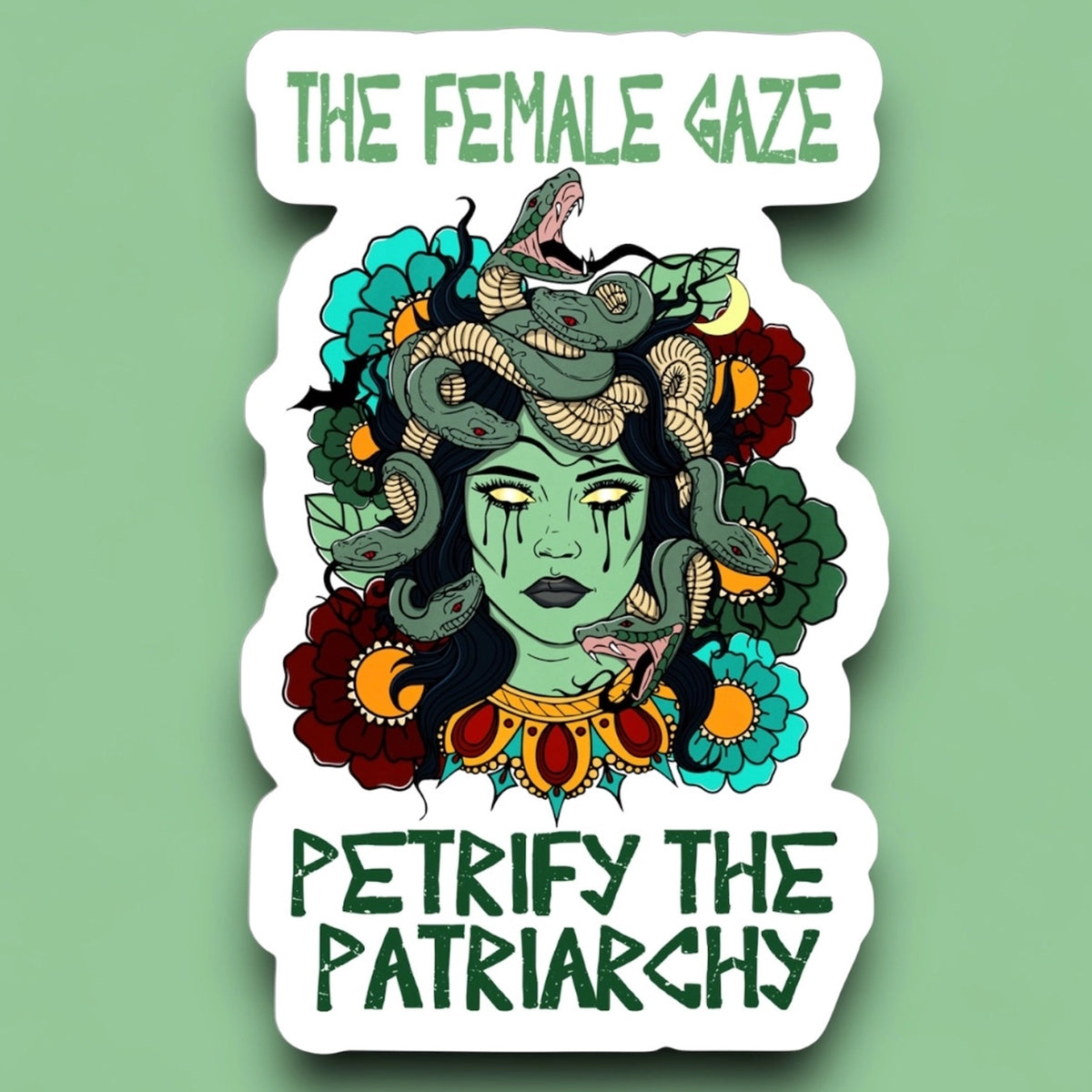 Petrify The Patriarchy Sticker | Ace the Pitmatian Co – Outer Layer