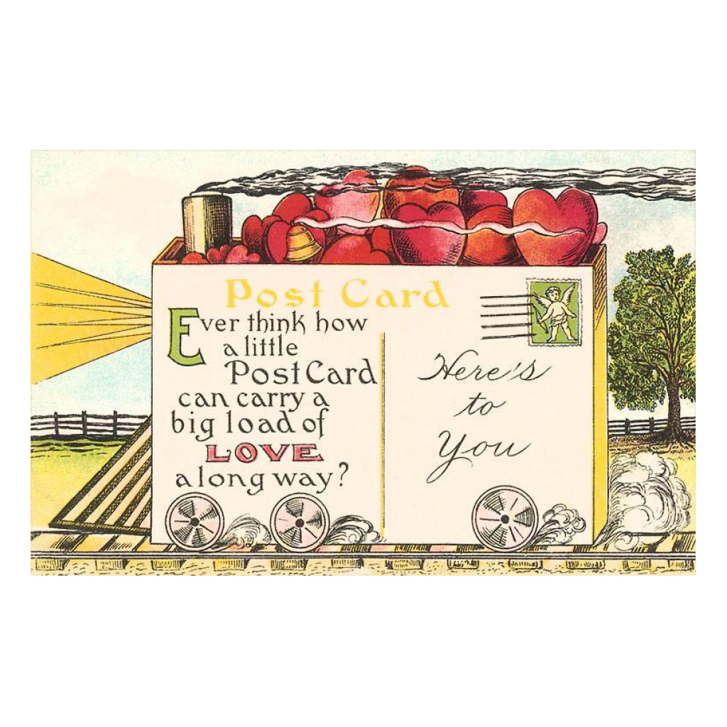 Postcard with Hearts Vintage Image Postcard | Found Image Press – Outer ...