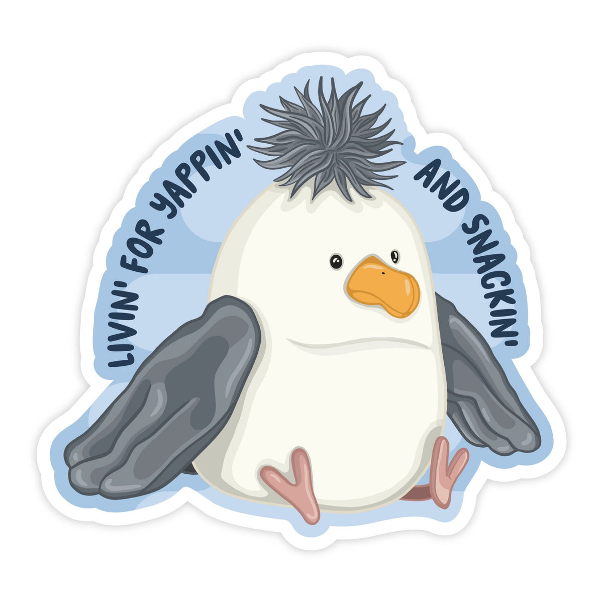 Seagull Yappin' and Snackin' Sticker | Simple Whimsy – Outer Layer