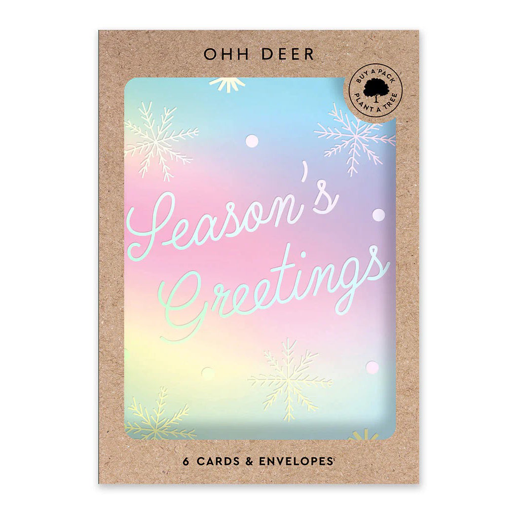 Seasons Greeting Holographic Card Set | Ohh Deer – Outer Layer