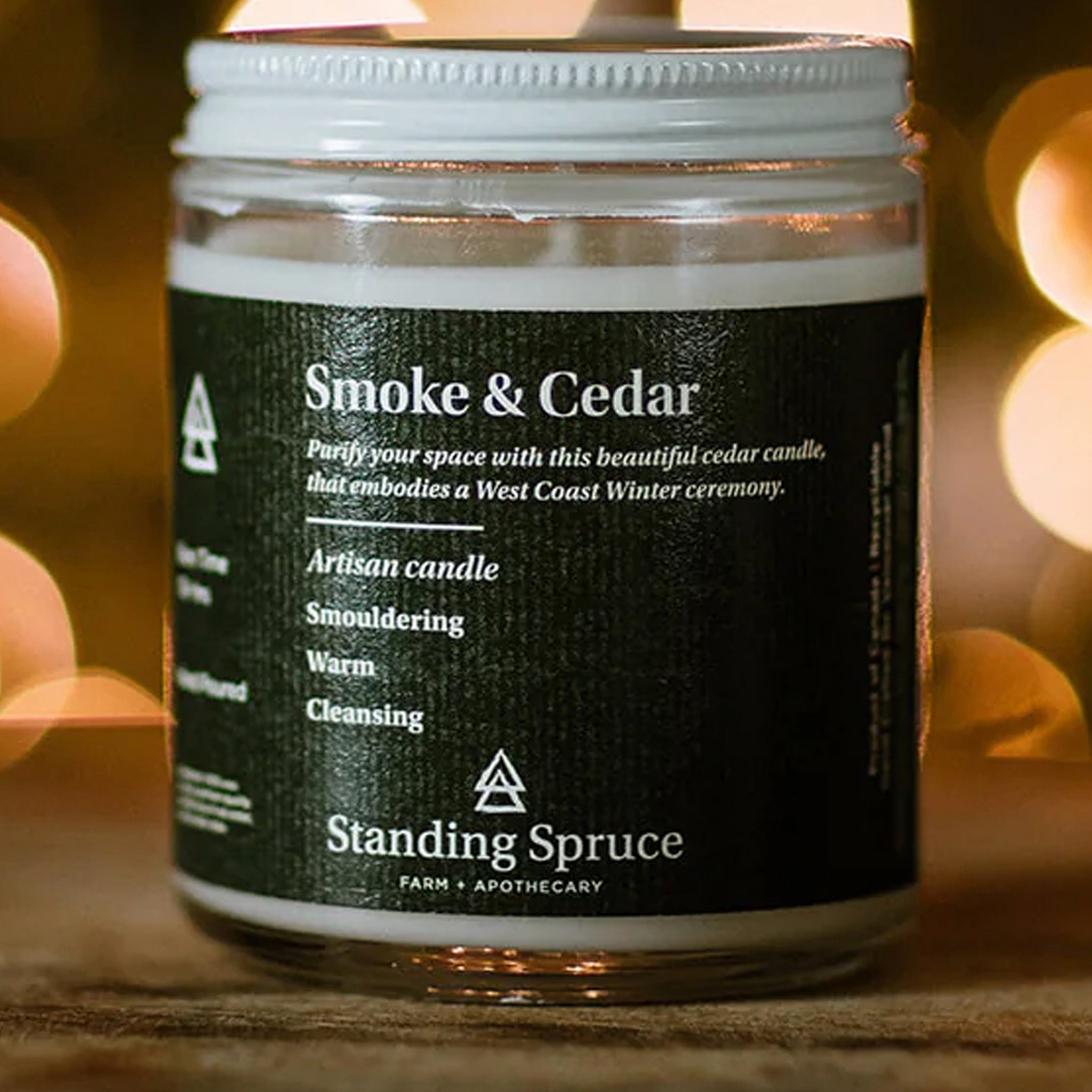 Smoke & Cedar Candle | Standing Spruce – Outer Layer