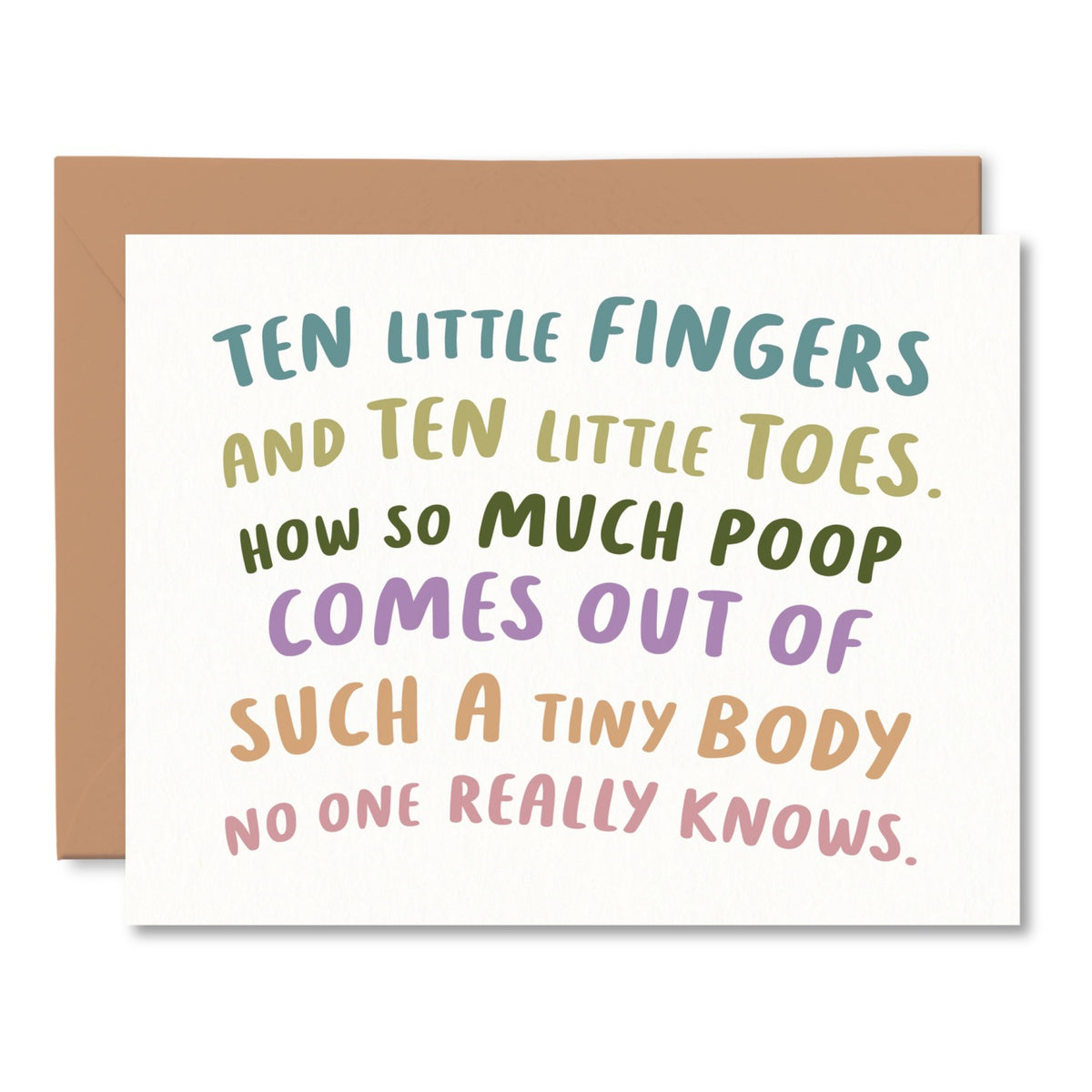 So Much Poop Funny Baby Card | Pretty By Her – Outer Layer