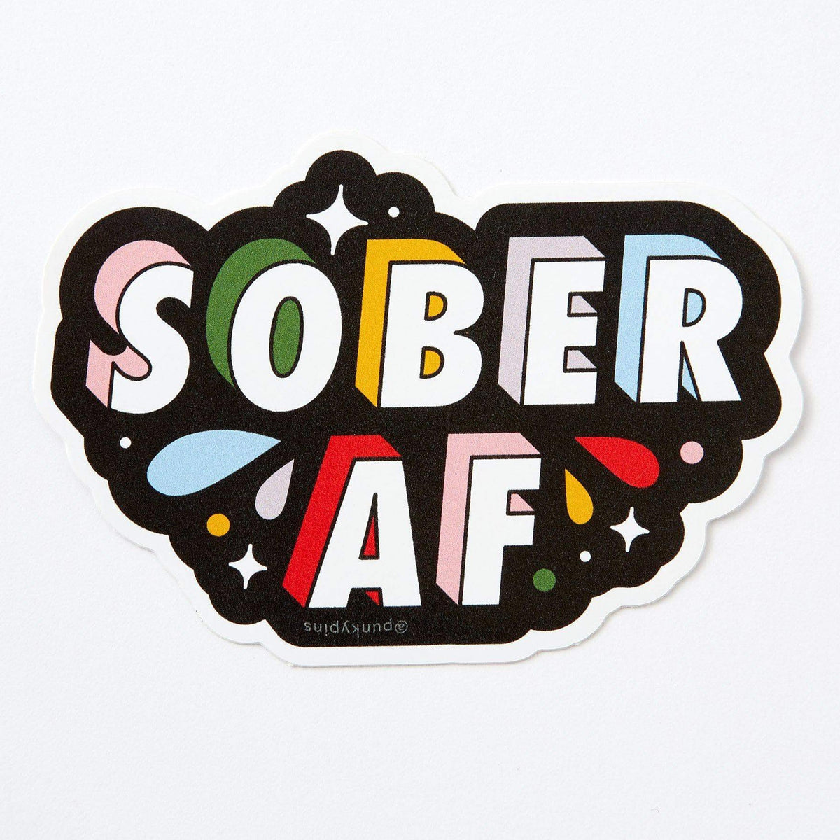 Sober AF Vinyl Sticker | Punky Pins – Outer Layer