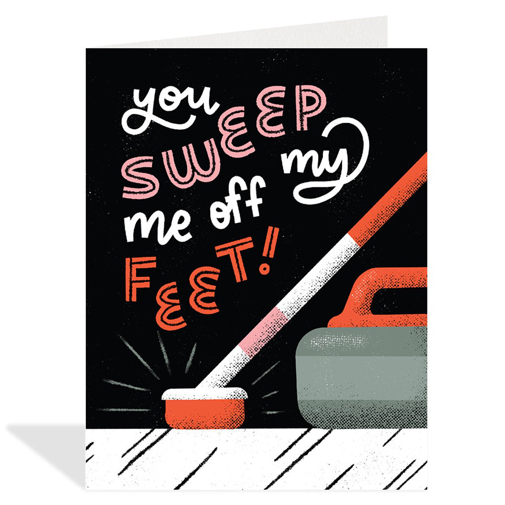 Sweep Me Off My Feel Curling Card | Halfpenny Postage – Outer Layer