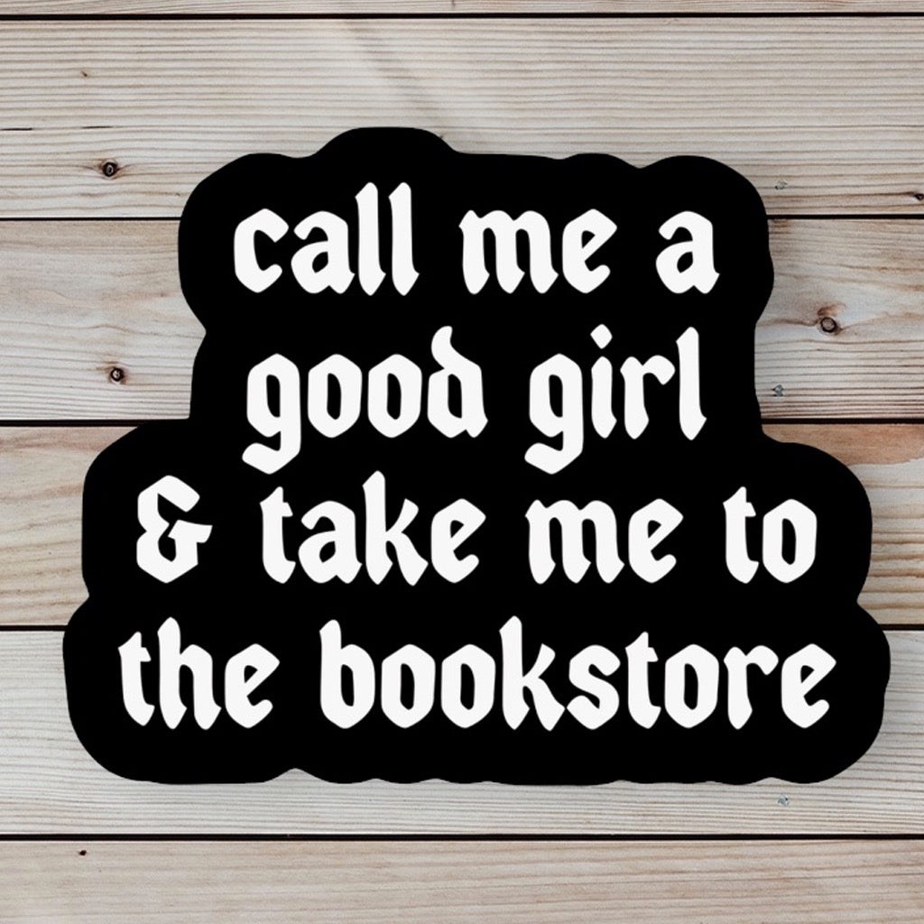 Take Me To The Bookstore Sticker | Ace the Pitmatian Co – Outer Layer