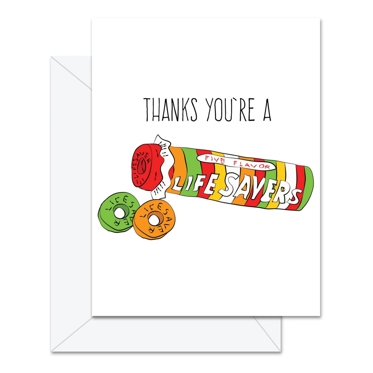 Thanks You're A Lifesaver Card | Jaybee Design – Outer Layer