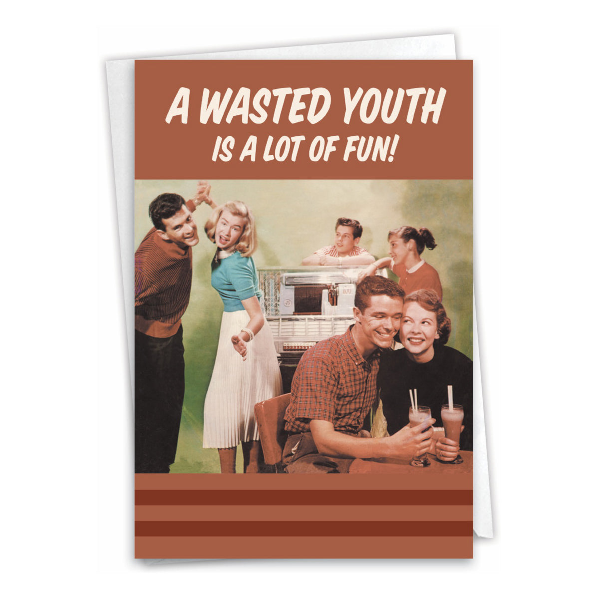Wasted Youth Is Fun Birthday Card | Nobleworks – Outer Layer