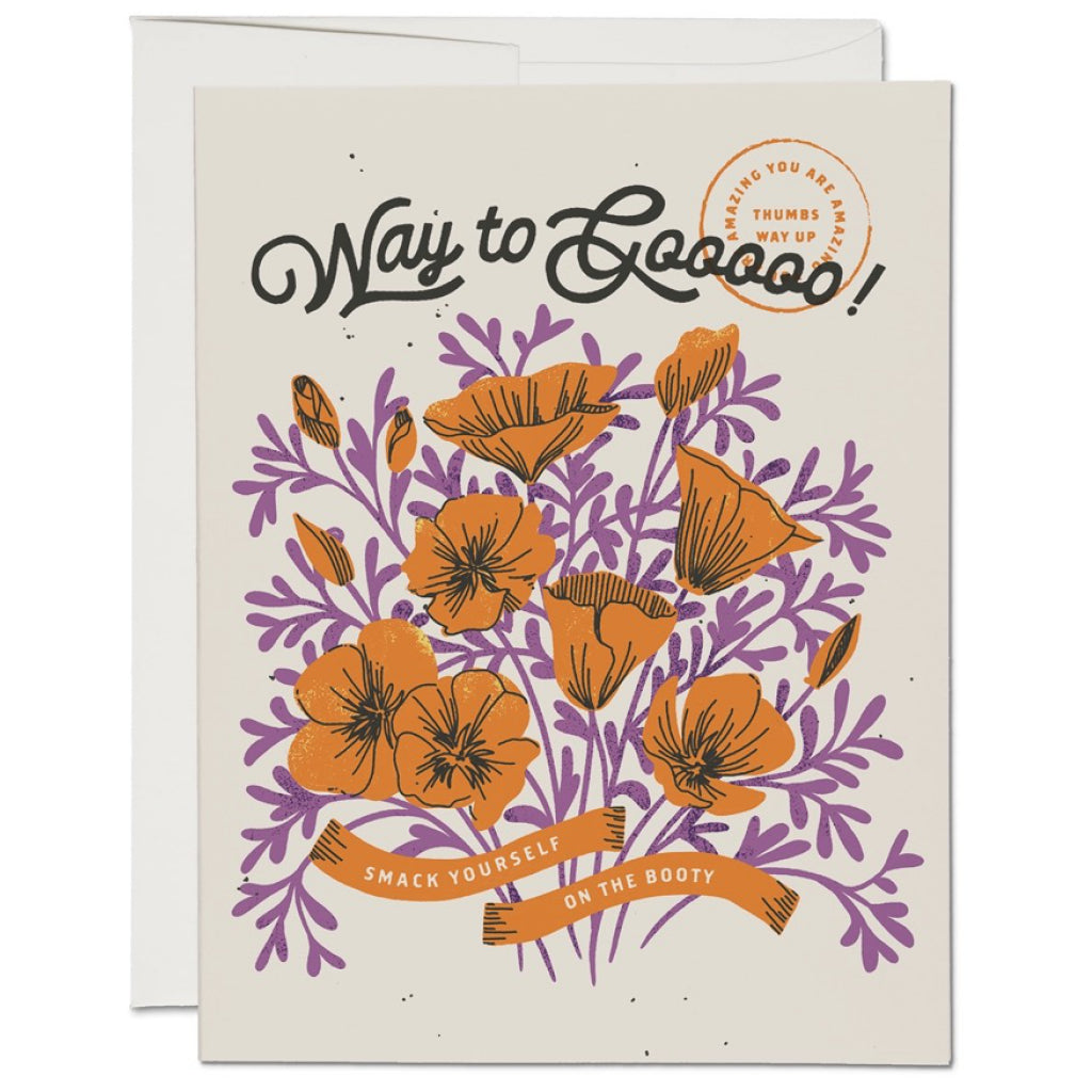 Way To Go Congratulations Card | Red Cap Cards – Outer Layer