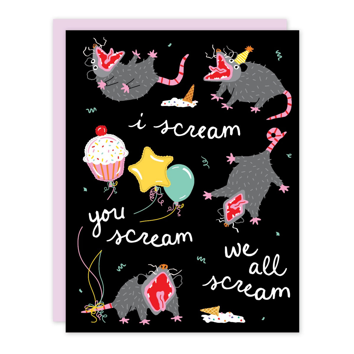 We All Scream Birthday Card | Party of One – Outer Layer