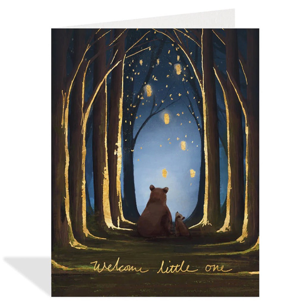 Welcome Bear Cub Baby Card | Halfpenny Postage – Outer Layer