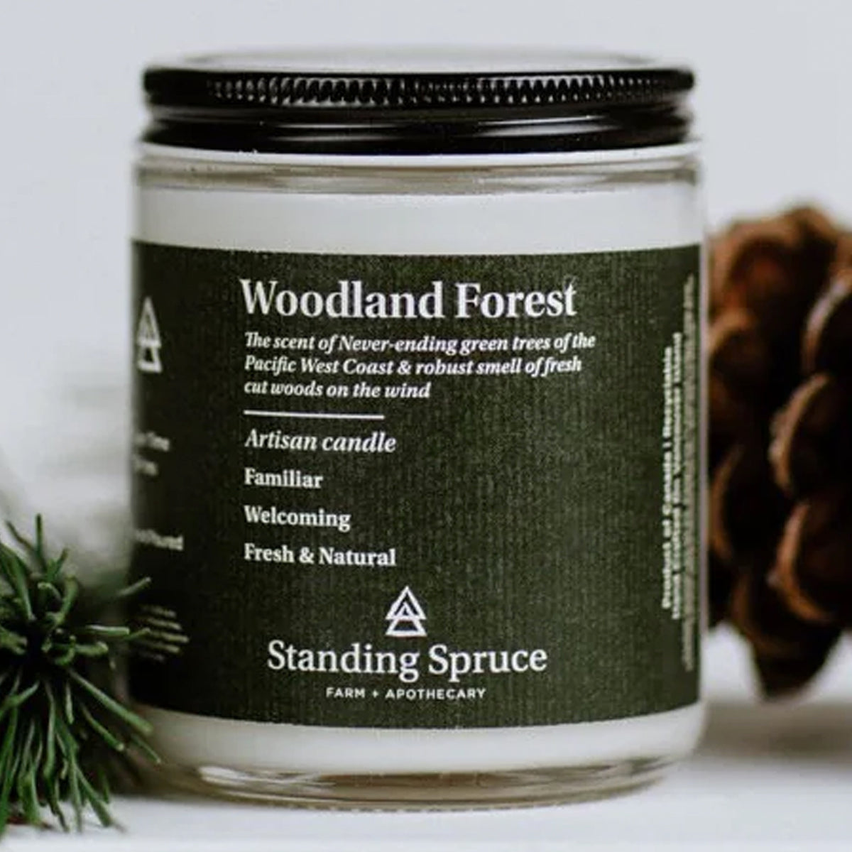 Woodland Forest Candle | Standing Spruce – Outer Layer