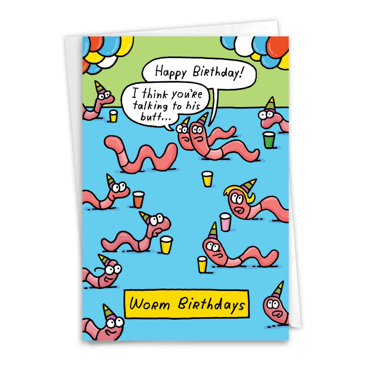 Worm Birthdays Card | Nobleworks – Outer Layer