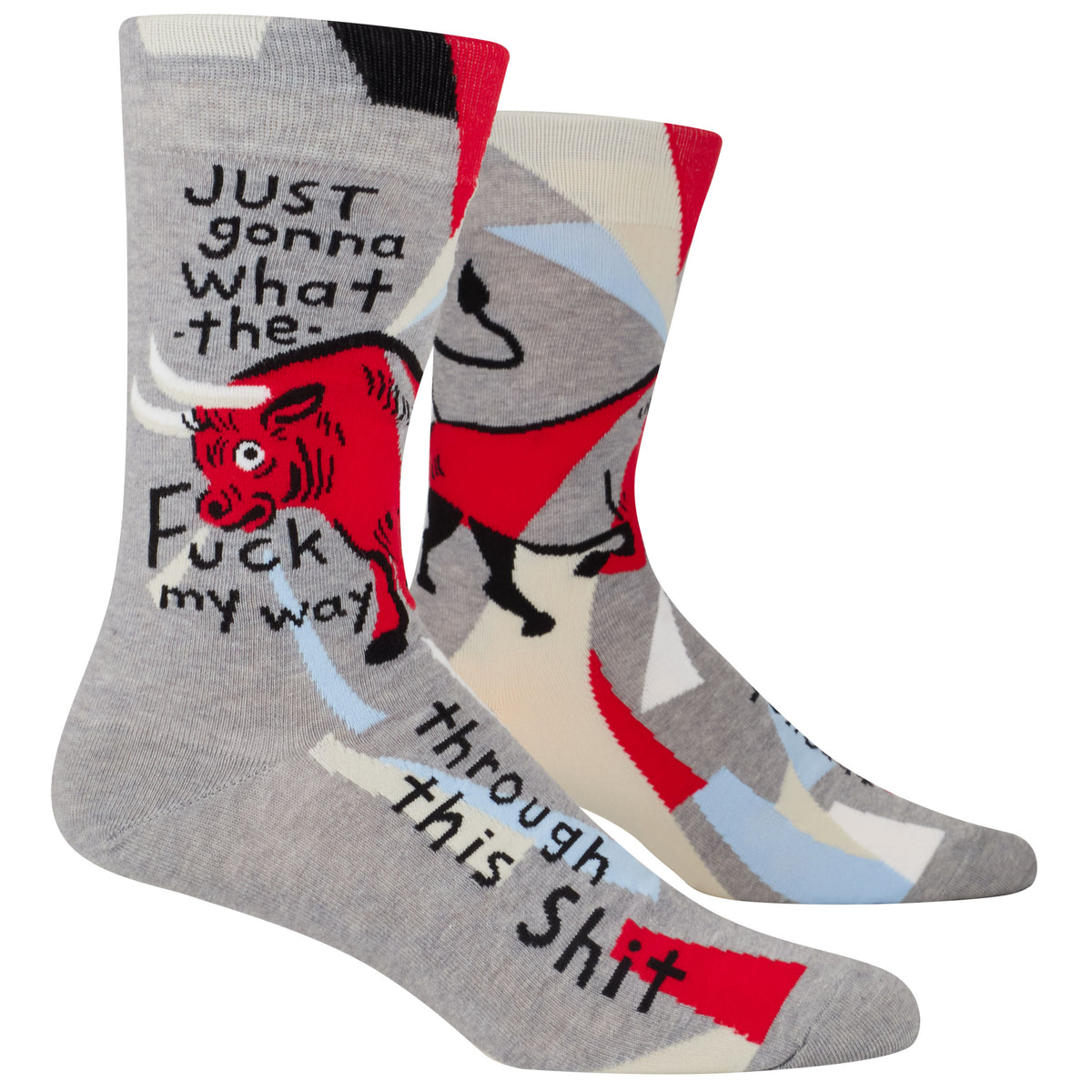 WTF My Way Through Men's Socks | Blue Q – Outer Layer