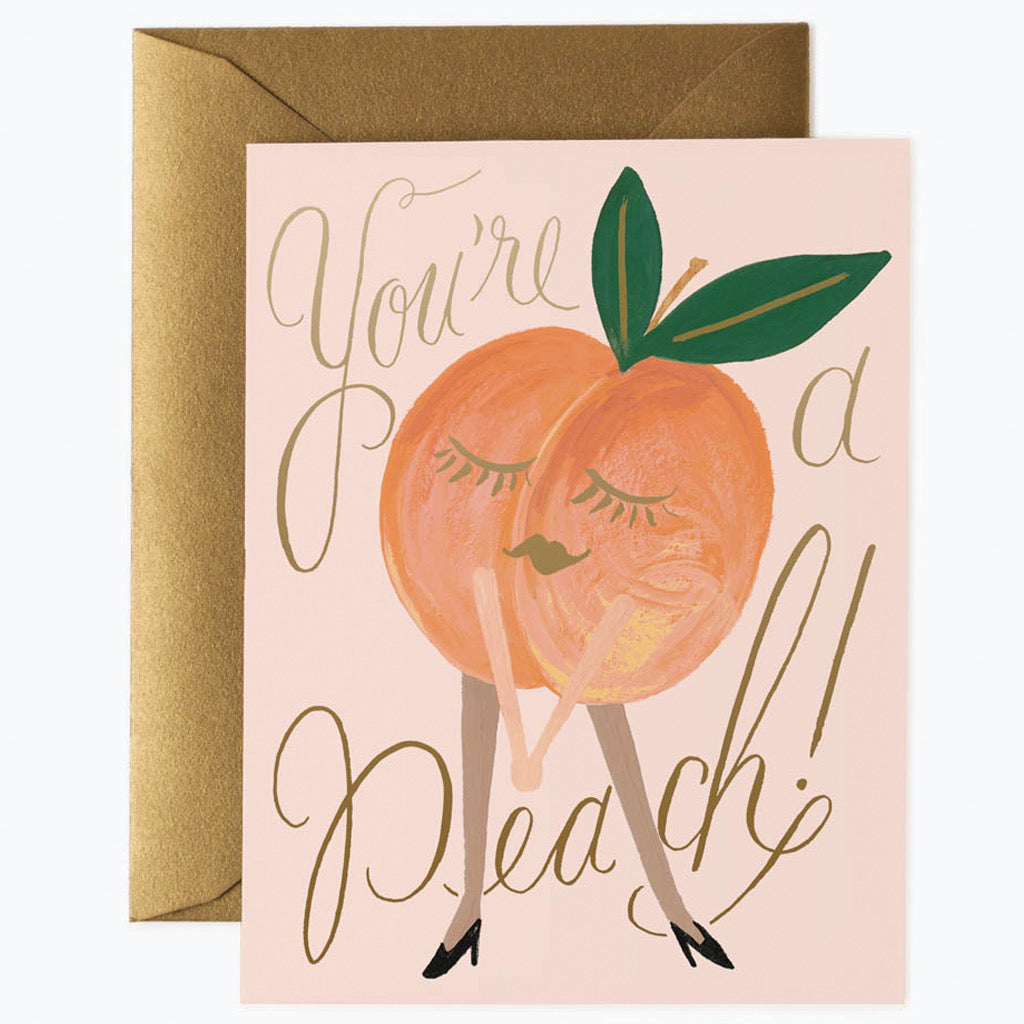 You're a Peach Greeting Card | Rifle Paper Co. – Outer Layer