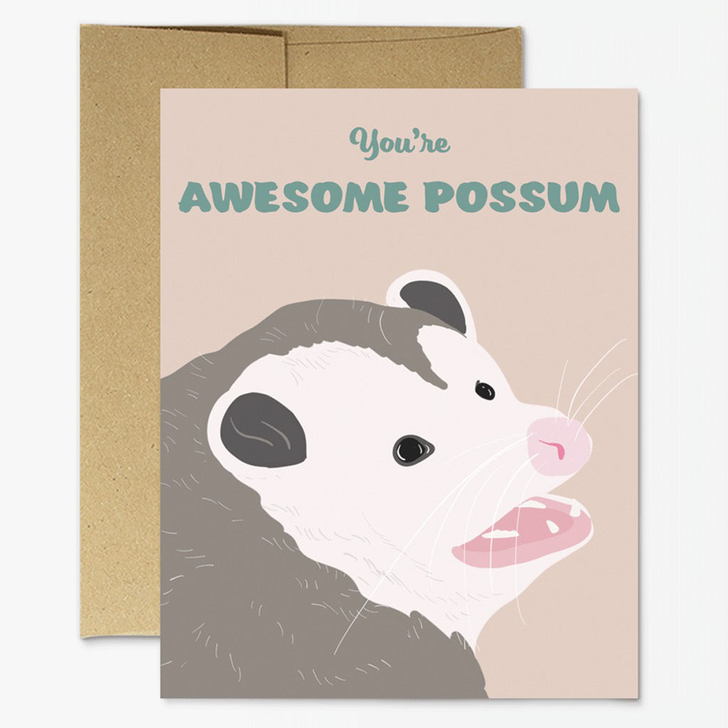 Awesome Possum Card by Party Mountain Paper – Outer Layer