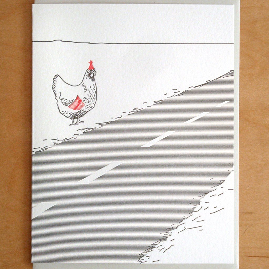 Chicken Cross The Road Card by McBitterson's – Outer Layer
