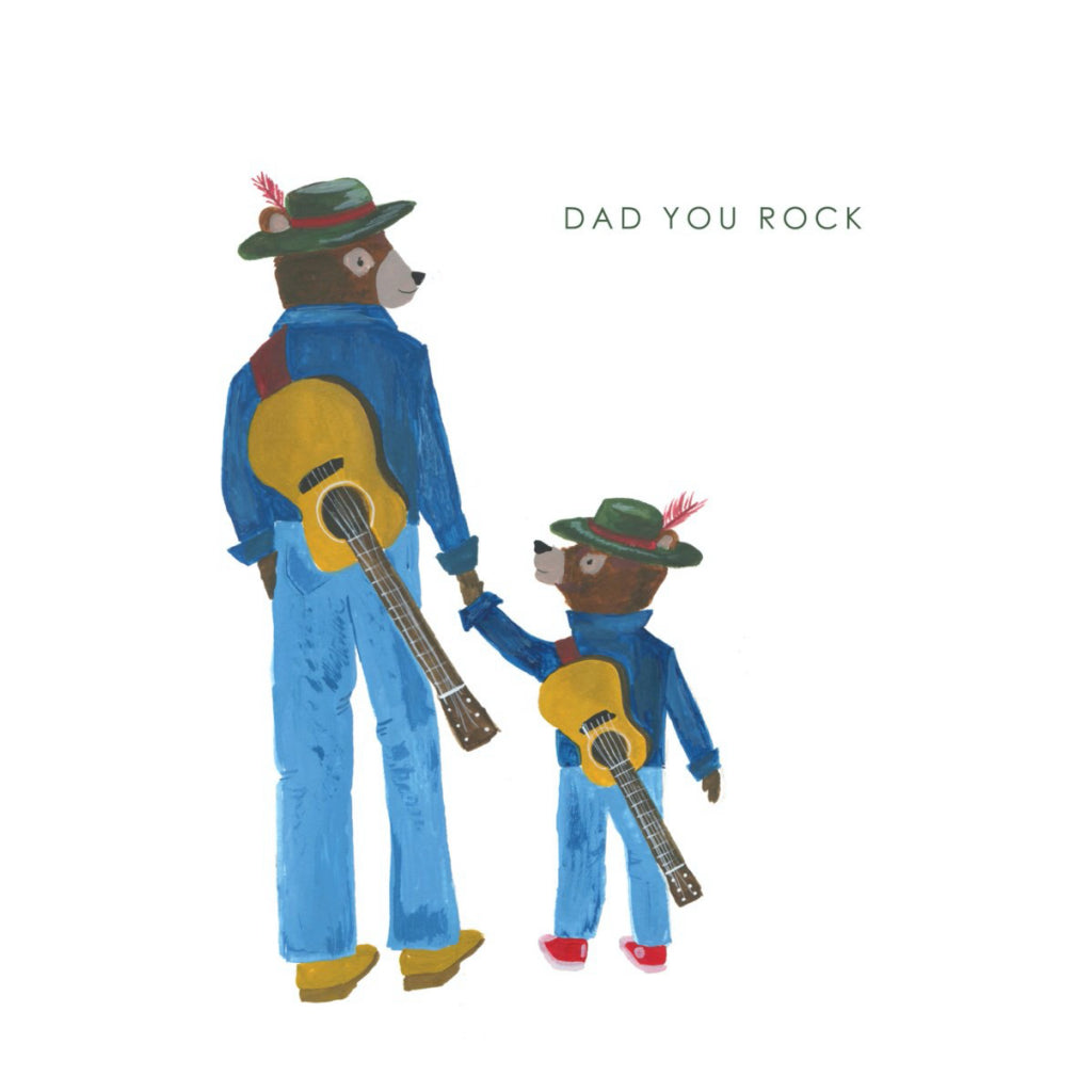 Dad You Rock Bears Card by Halfpenny Postage – Outer Layer