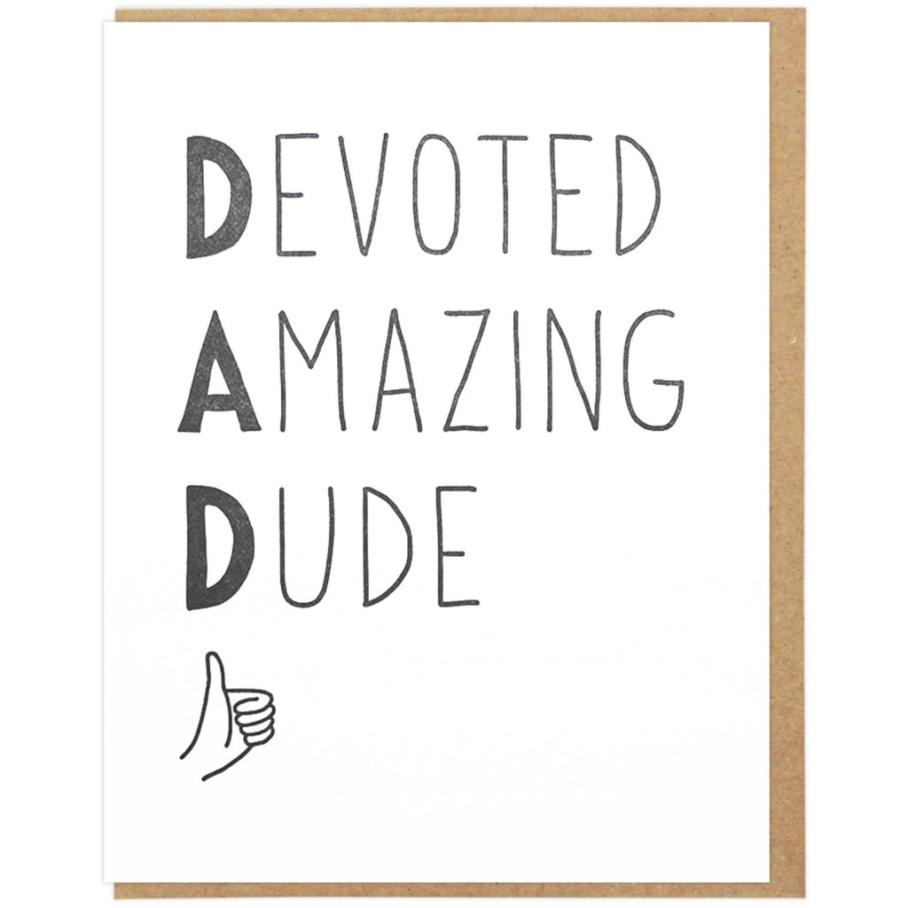 Devoted Amazing Dude Card by Lucky Horse Press – Outer Layer