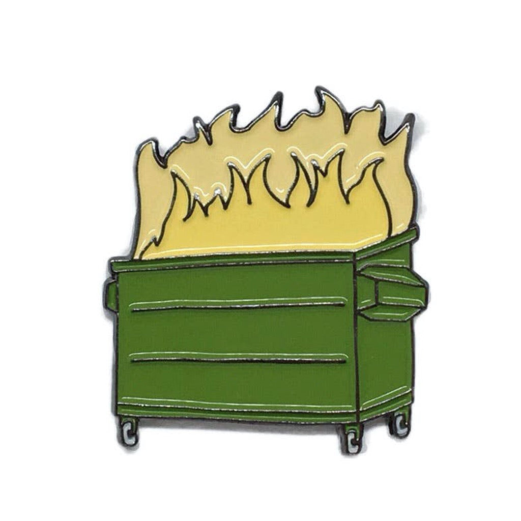 Dumpster Fire Enamel Pin by Little Goat Paper Co. – Outer Layer