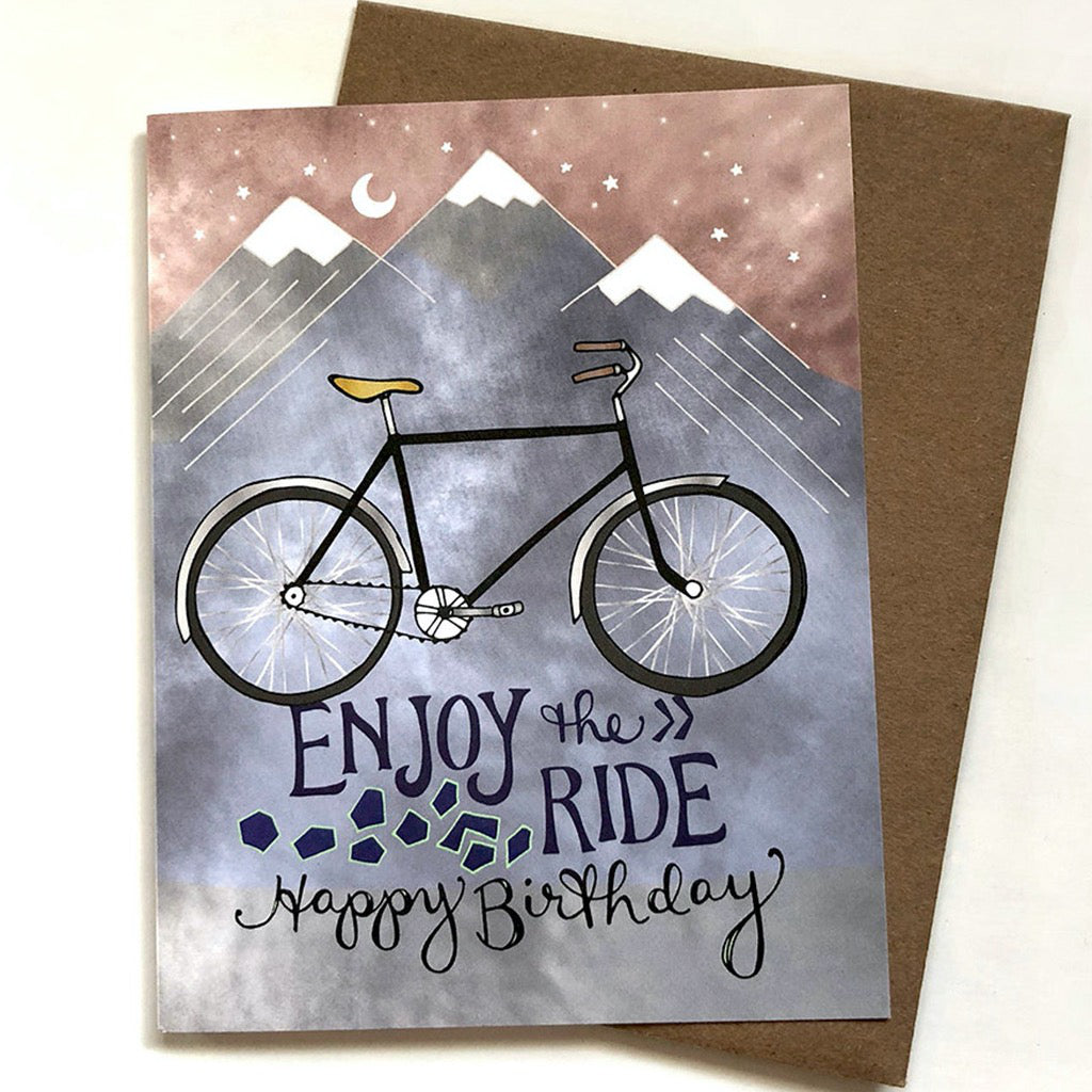 Enjoy The Ride Birthday Card by Cynla Studio – Outer Layer