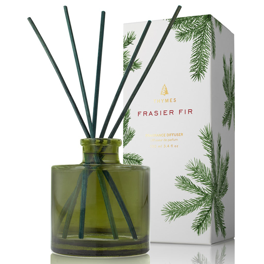 Frasier Fir Petite Reed Diffuser Green by Thymes – Outer Layer