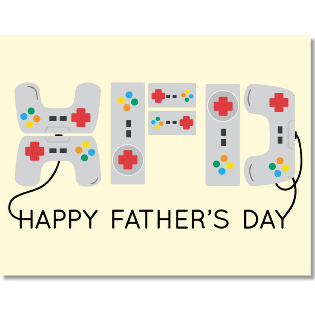 Game Controllers Father's Day Card by Designs By Val – Outer Layer