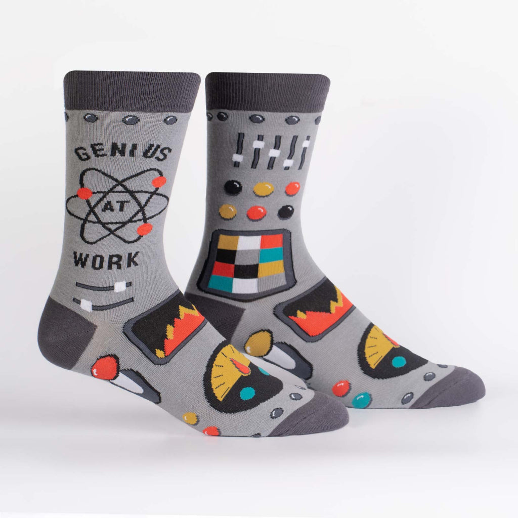Genius At Work Men's Crew Socks by Sock It To Me – Outer Layer