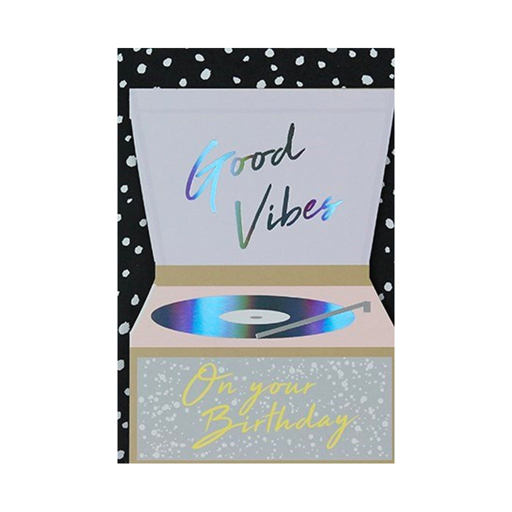 Good Vibes Record Player Card by Paperlink – Outer Layer