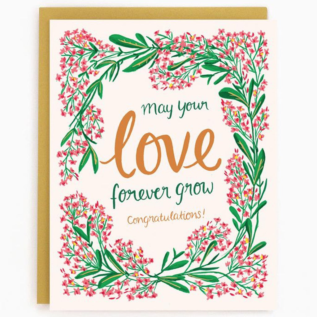 Growing Love Wedding Card by Made in Brockton Village – Outer Layer