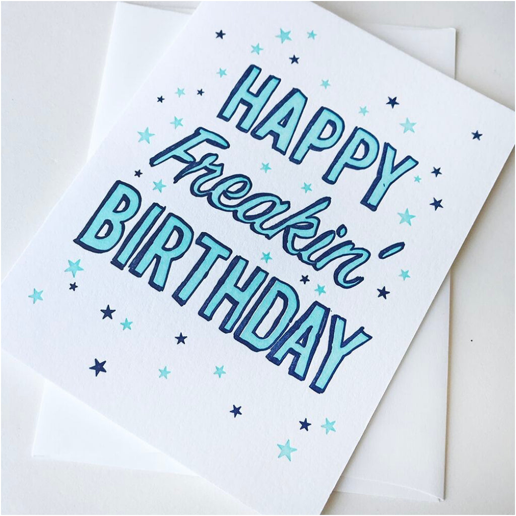 Happy Freakin Birthday Card by Steel Petal Press – Outer Layer