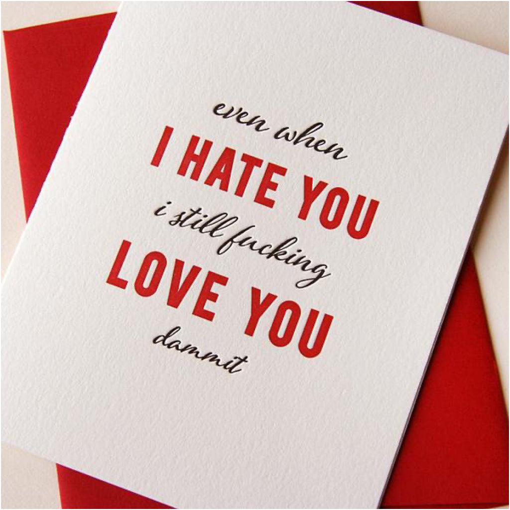 Hate You Love You Card by Steel Petal Press – Outer Layer