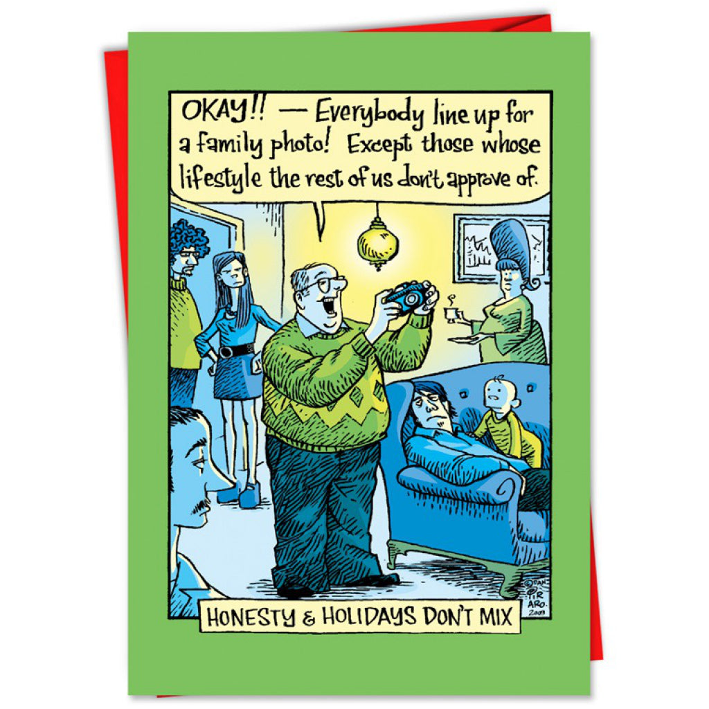 Honesty & Holidays Don't Mix Card – Outer Layer