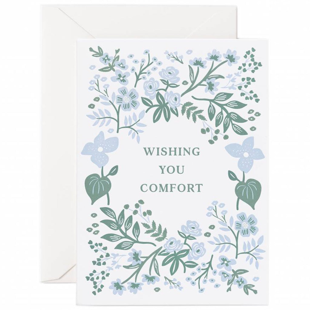 Indigo Wishing You Comfort Card by Rifle Paper Co. – Outer Layer