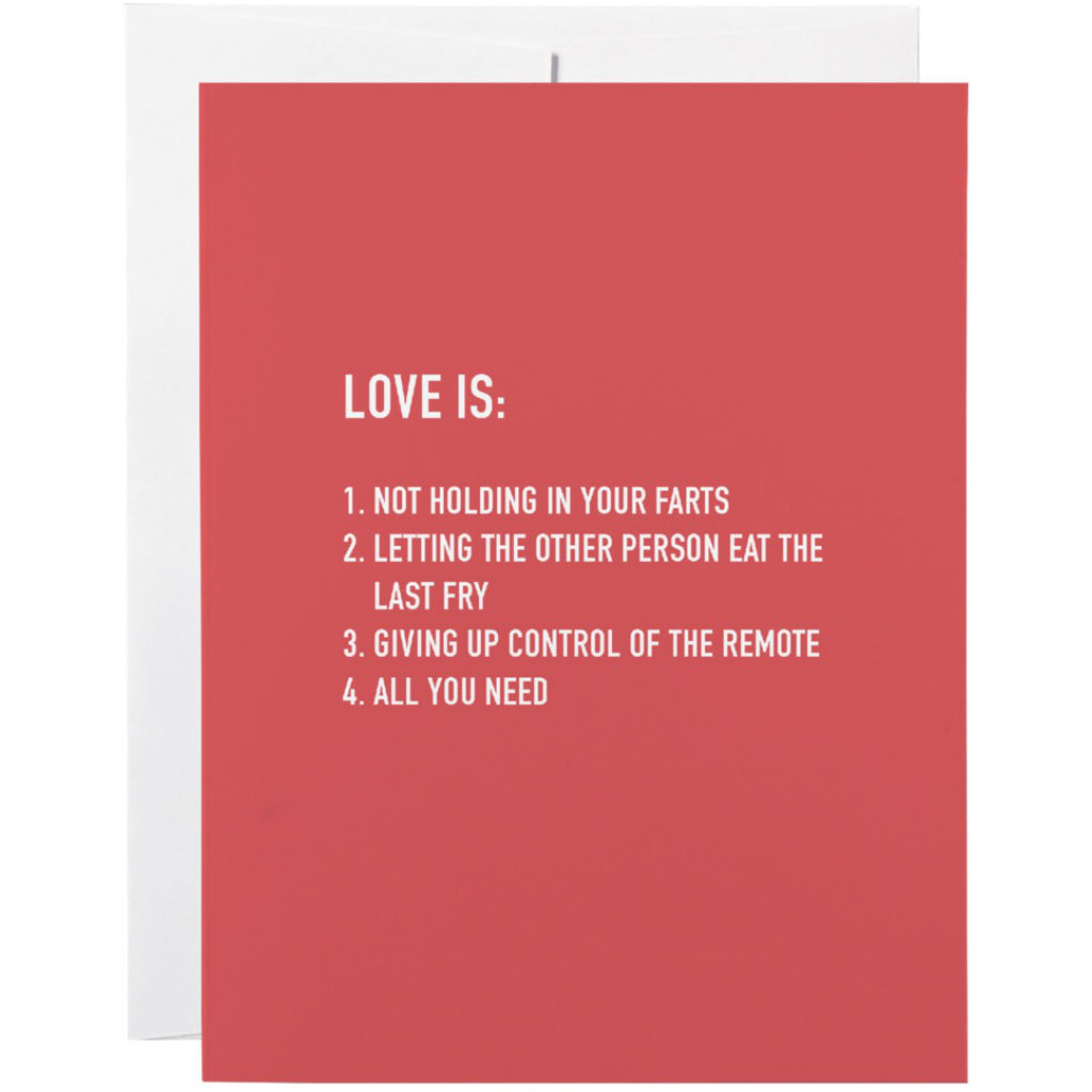 Love Is List Card by Classy Cards – Outer Layer
