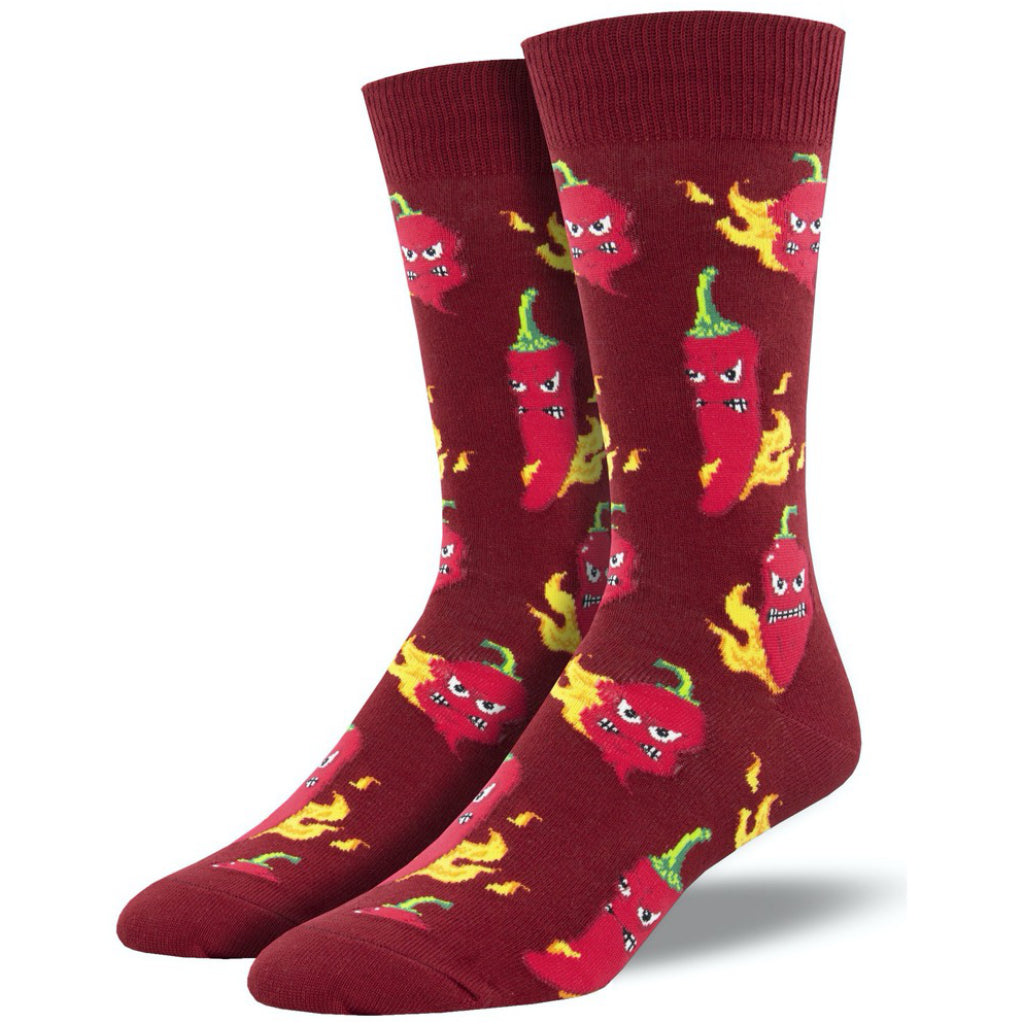 Men's Hot Stuff Socks Red by SockSmith – Outer Layer