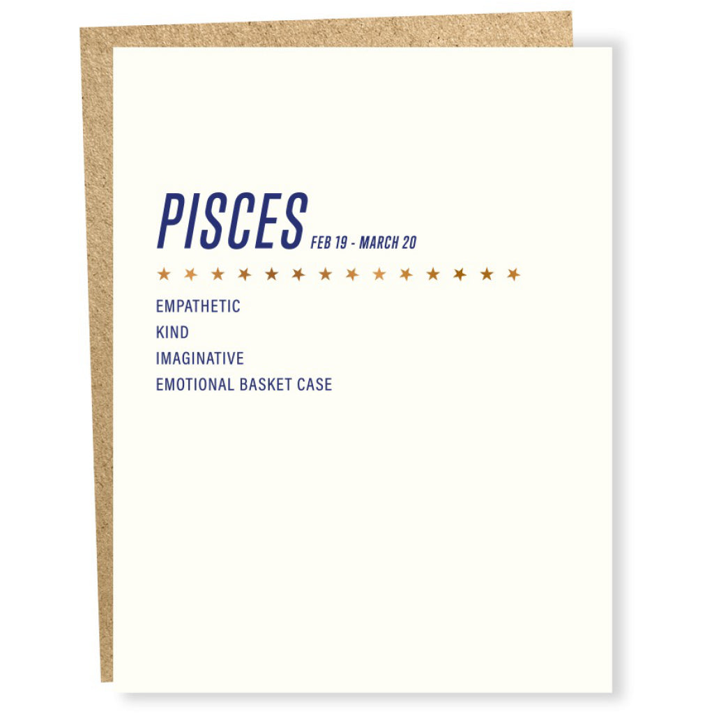Pisces Card by Sapling Press – Outer Layer