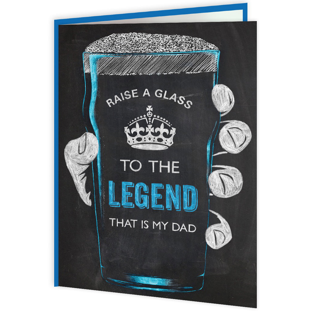 Raise A Glass Dad Card by Brain Box Candy – Outer Layer