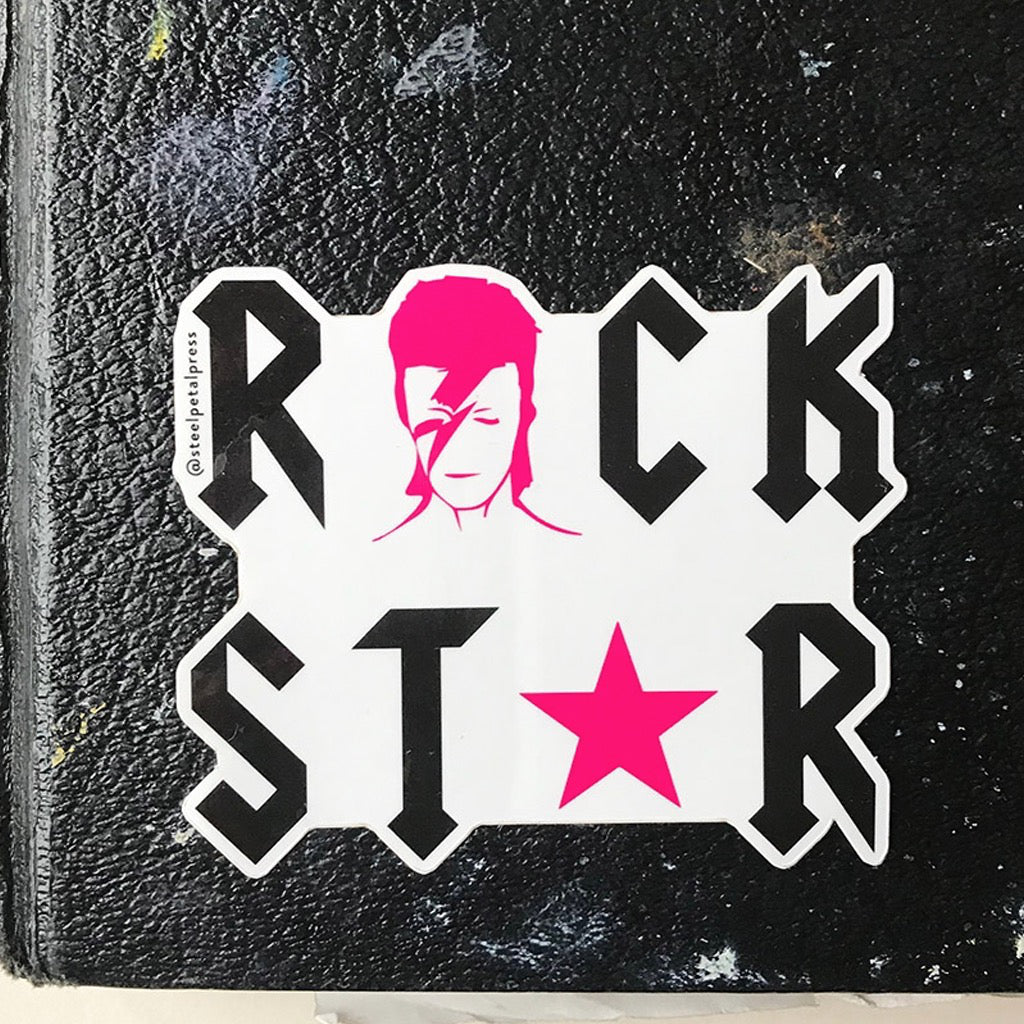 Rock Star David Bowie Sticker by Steel Petal Press – Outer Layer