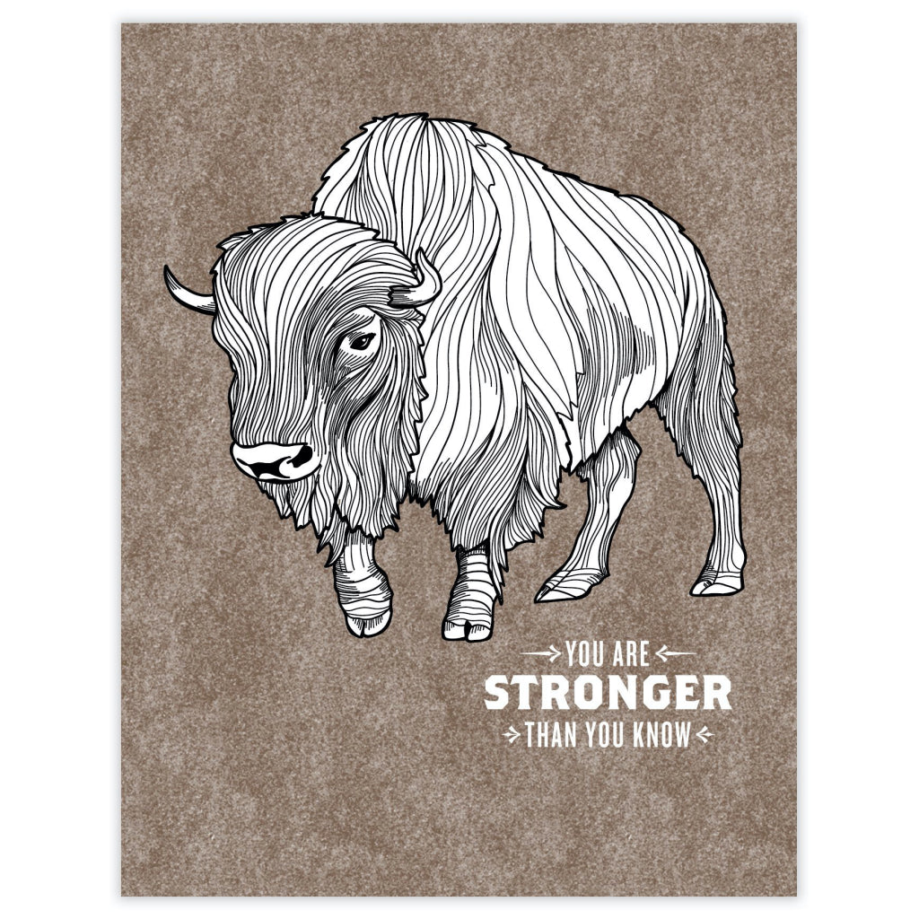 Stronger Bison Card by Waterknot – Outer Layer