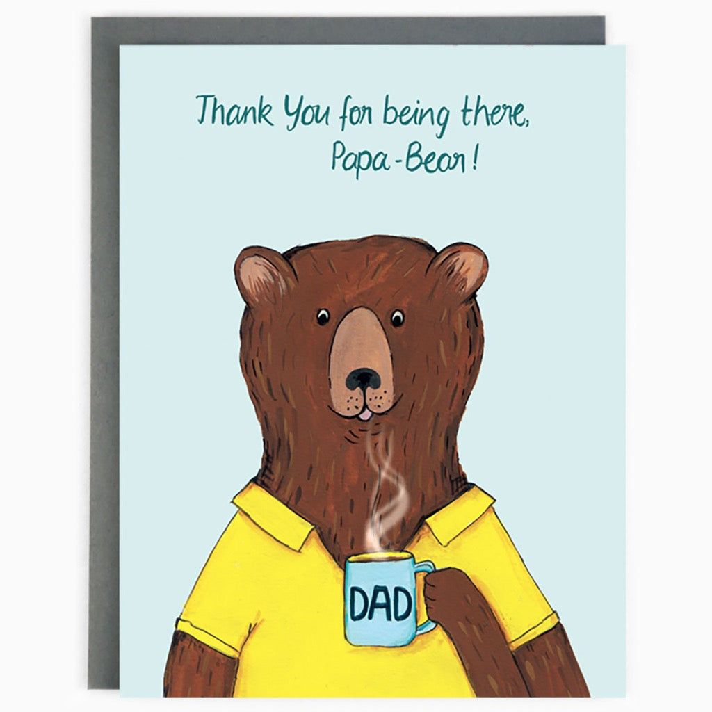 Thank You Papa Bear Card by Made in Brockton Village – Outer Layer
